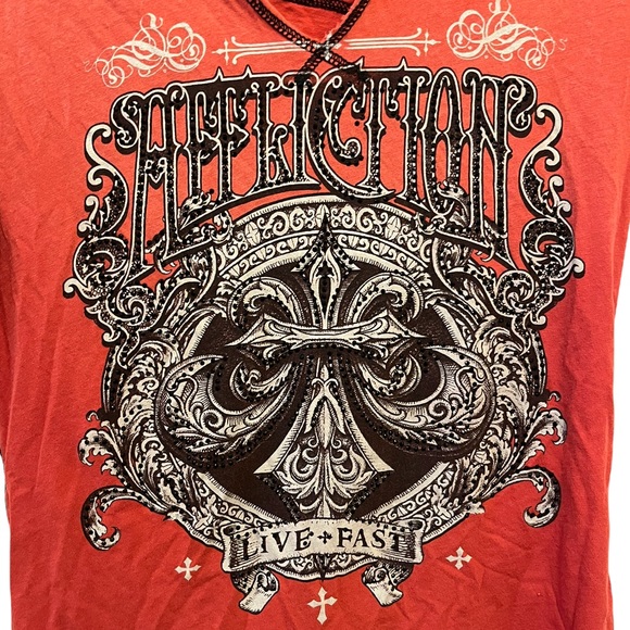 Affliction | Tops | Affliction Bling Graphic Shirt | Poshmark
